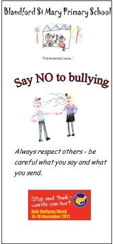 Blandford St Mary School Council: Anti-bullying leaflet.