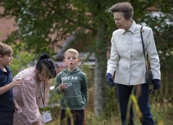 Princess Anne visited Lydbrook Primary School and Bathurst Pool