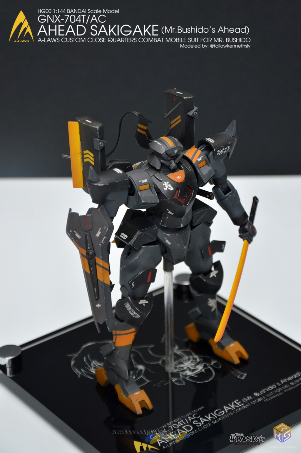 Custom Build: HG 1/144 GNX-704T/AC Mr. Bushido's Ahead Ver. RKS