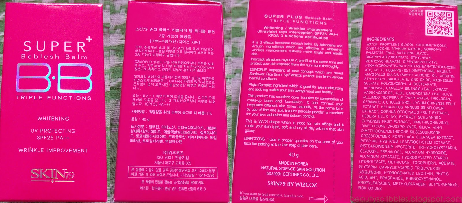 Beauty scribbles: BB Cream Swatches & Review: SKIN79 and Missha