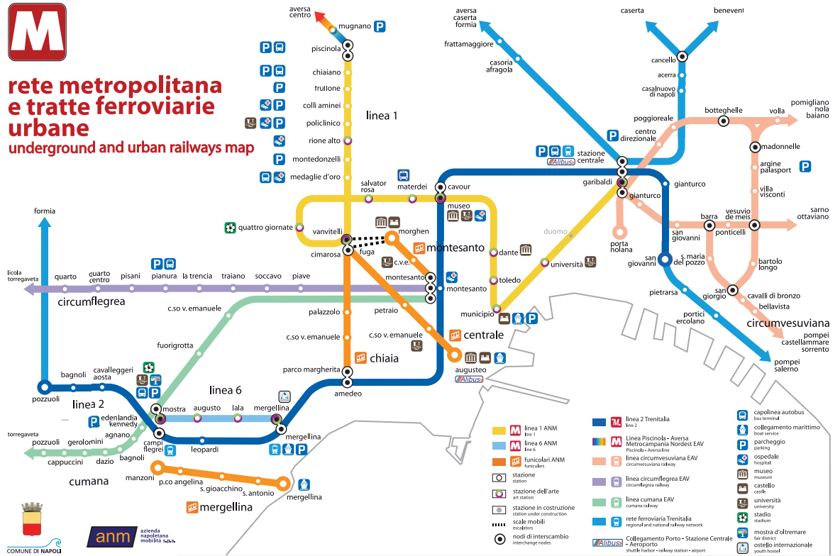 I Trasporti a Napoli: Metropolitana, treni & bus