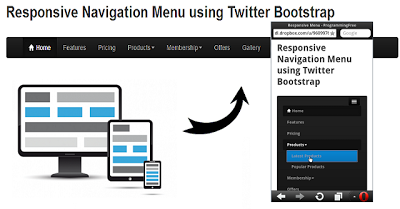 Responsive Navigation Menu using Twitter Bootstrap | ProgrammingFree