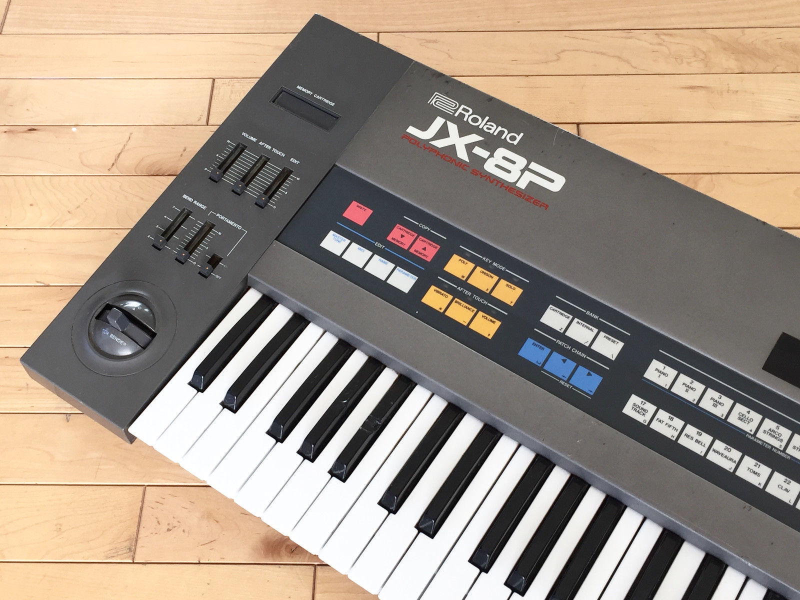 MATRIXSYNTH: 1985 ROLAND JX-8P ANALOG POLYPHONIC SYNTHESIZER w/ MIDI SN ...