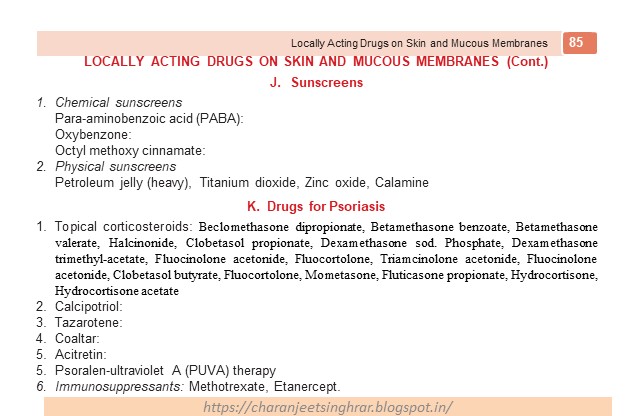 Pharmacological Classification of Drugs