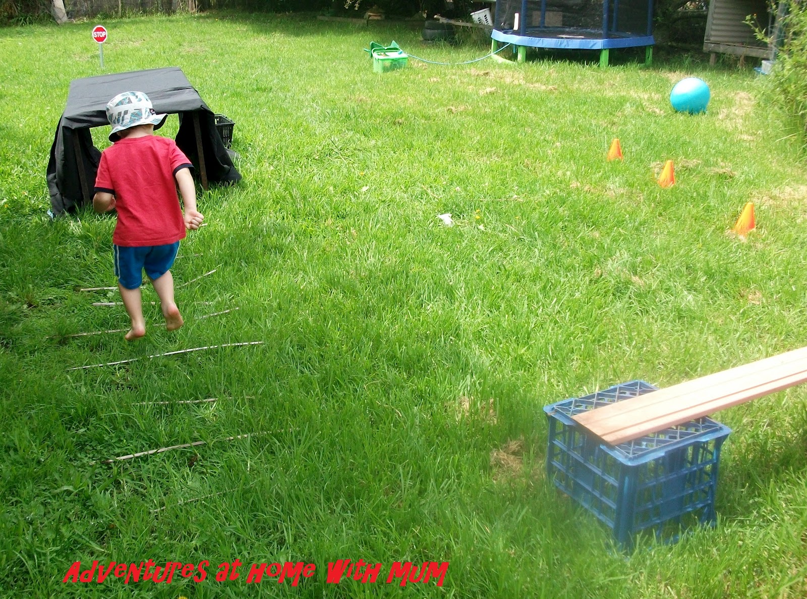 Adventures at home with Mum: Outdoor Obstacle Course