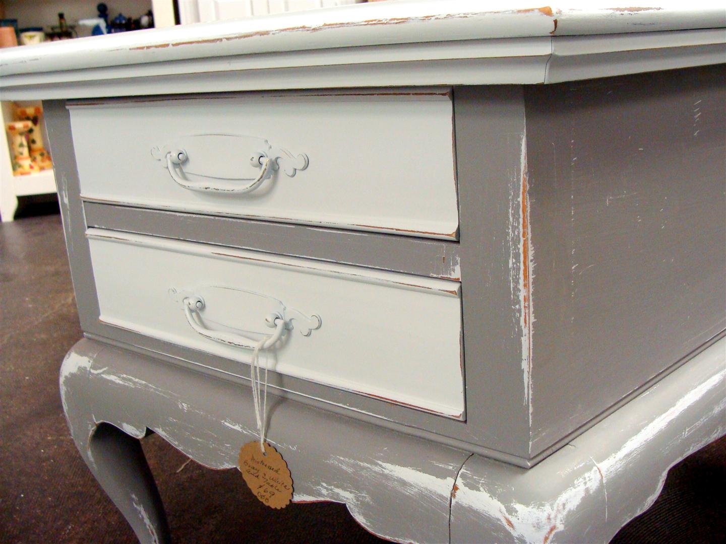 diddle dumpling: Before and After: Two-tone End Table and Some Thrifty ...