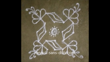 White rangoli designs Wednesday kolam