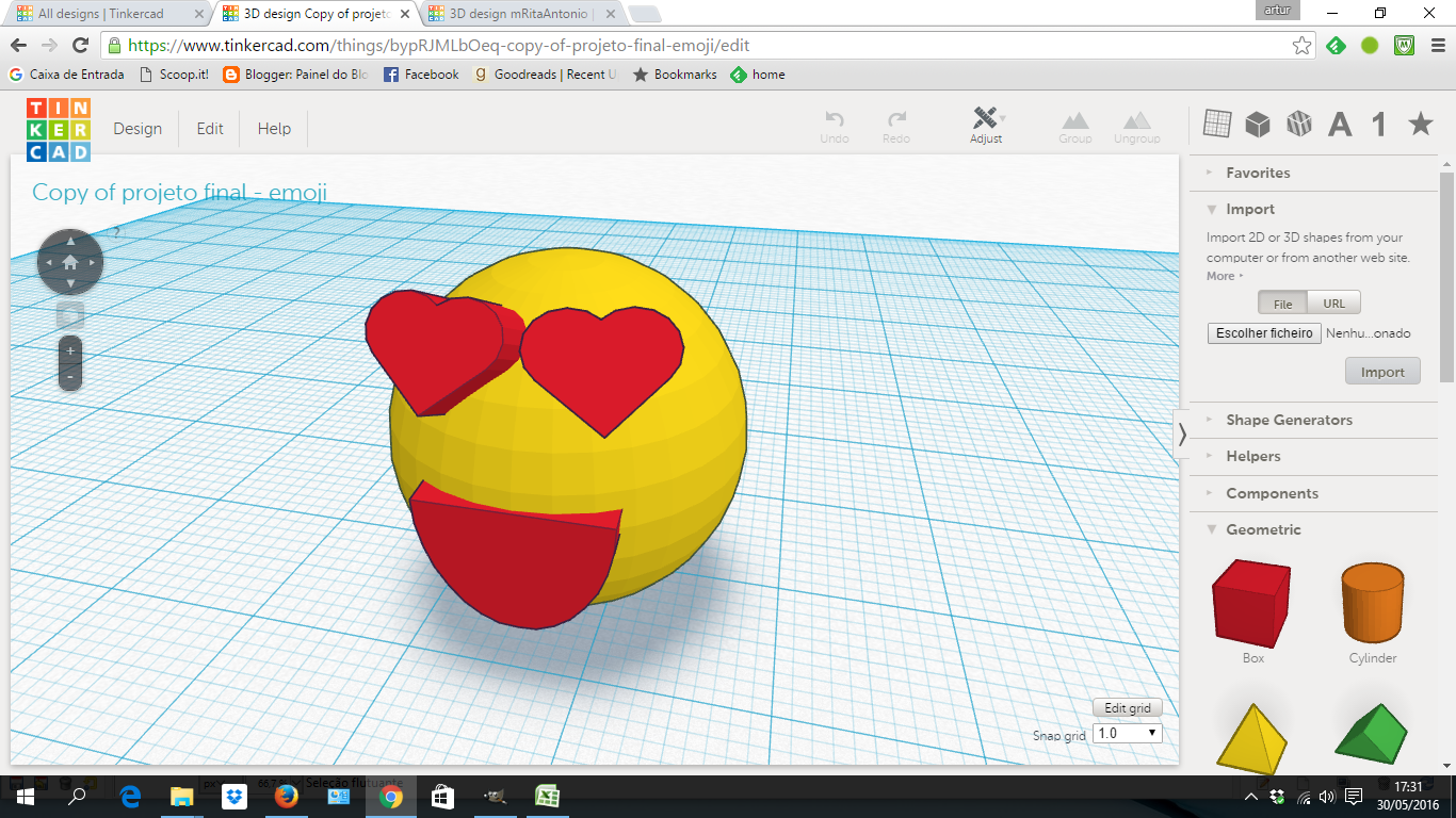 TIC em 3D: Projectos Finais de TIC (7D - Tinkercad)