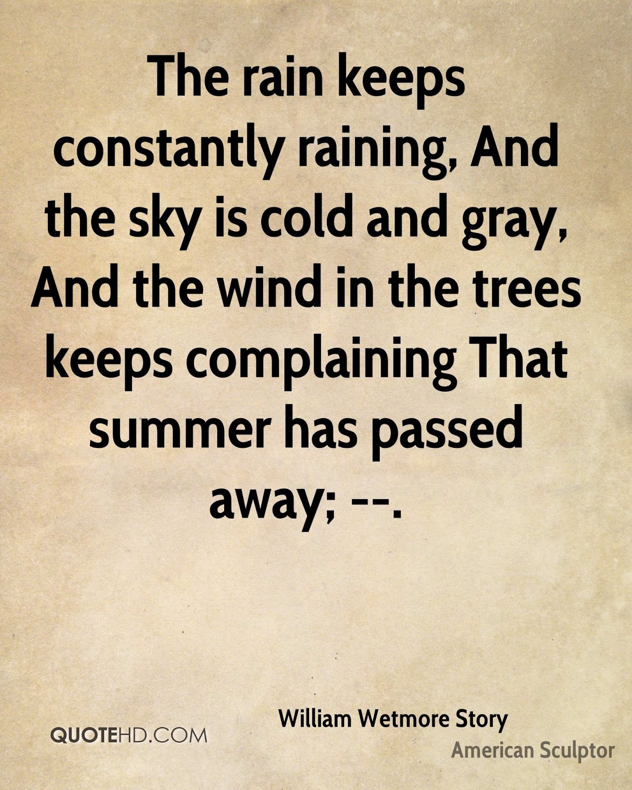 A Bob's Life: Sitting Here Watching the Rain Fall