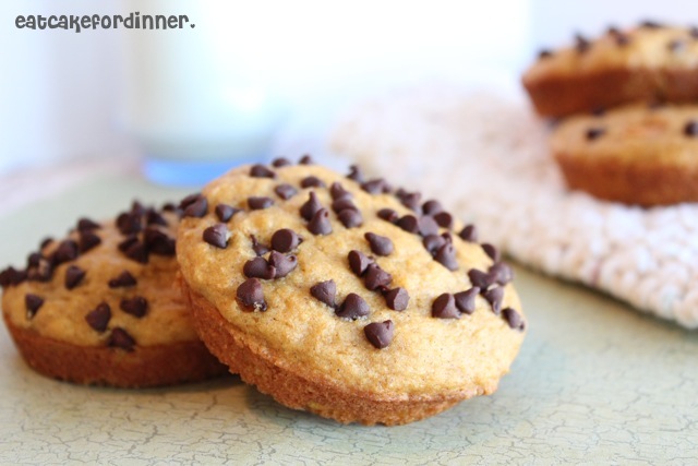 Eat Cake For Dinner: Light and Fluffy Pumpkin Chocolate Chip Muffin Tops