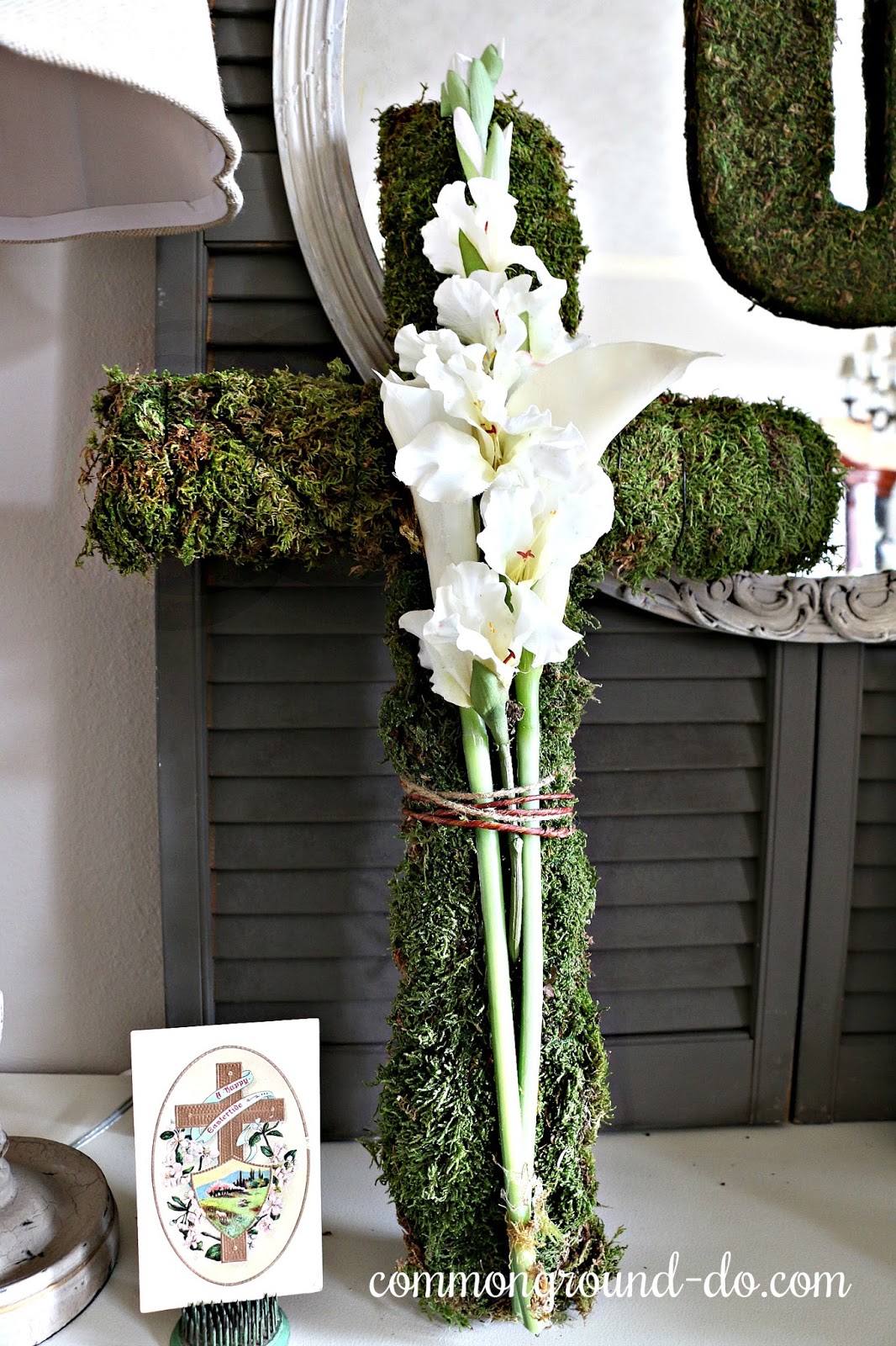 common ground : Moss Covered Cross for Easter