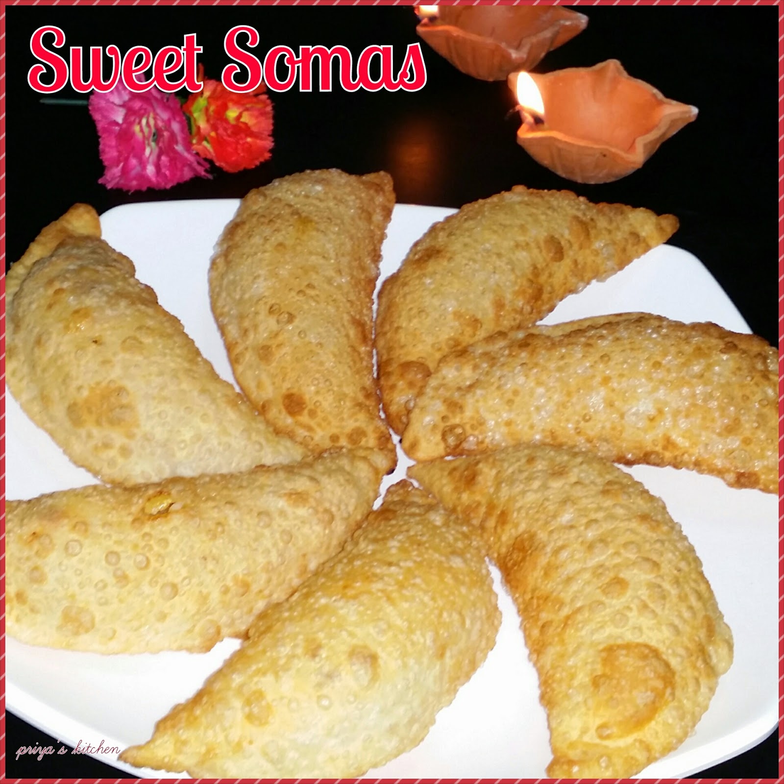 Priya's kitchen: Sweet Somas recipe/ Diwali recipes