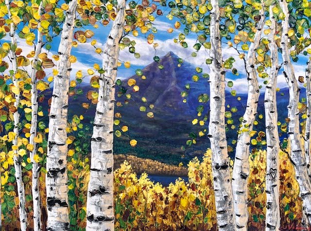 Aspen Paintings by Contemporary Aspen Artist Jennifer Vranes, Birch ...