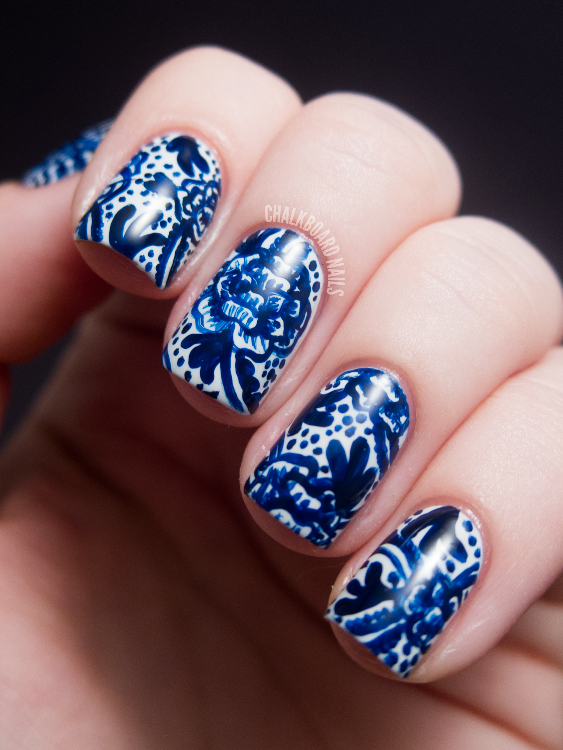 31DC2012: Day 05, Blue Nails | Chalkboard Nails | Phoenix, Arizona Nail ...