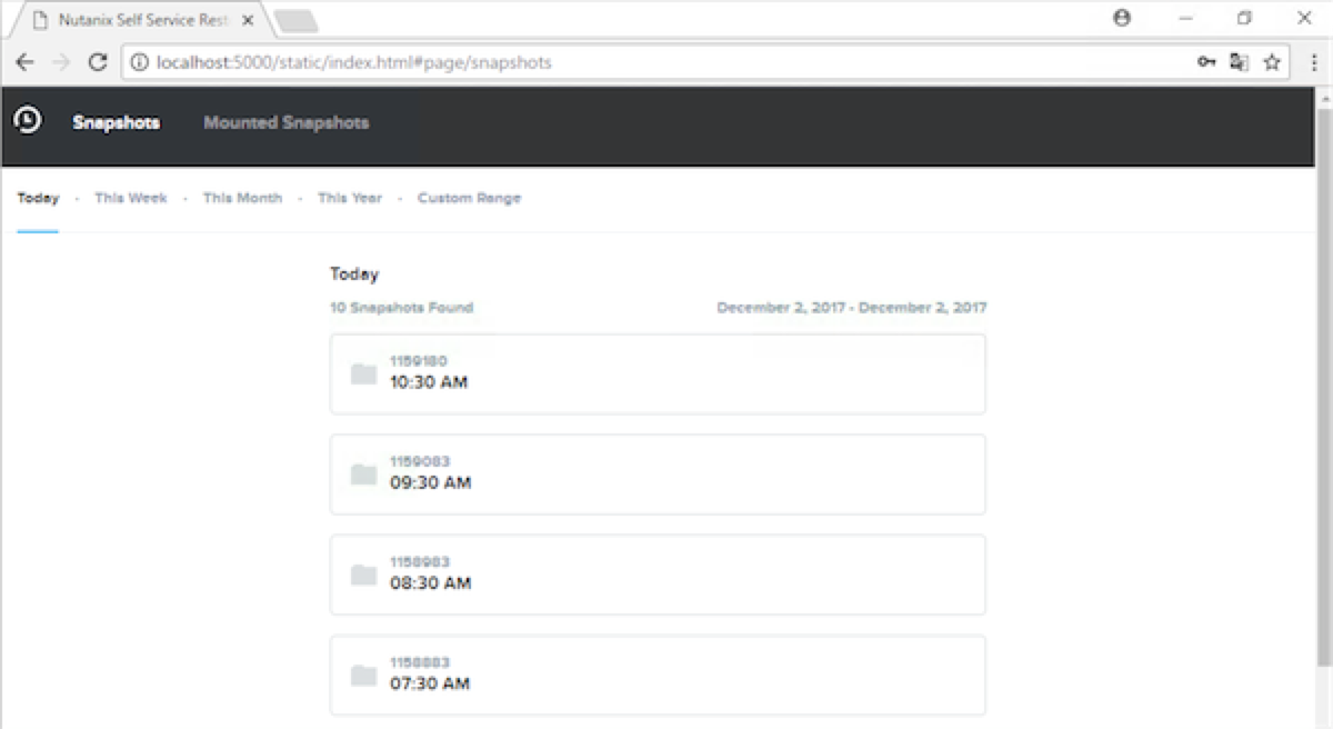 ファイル単位でリストア：SSR （Self Service Restore)