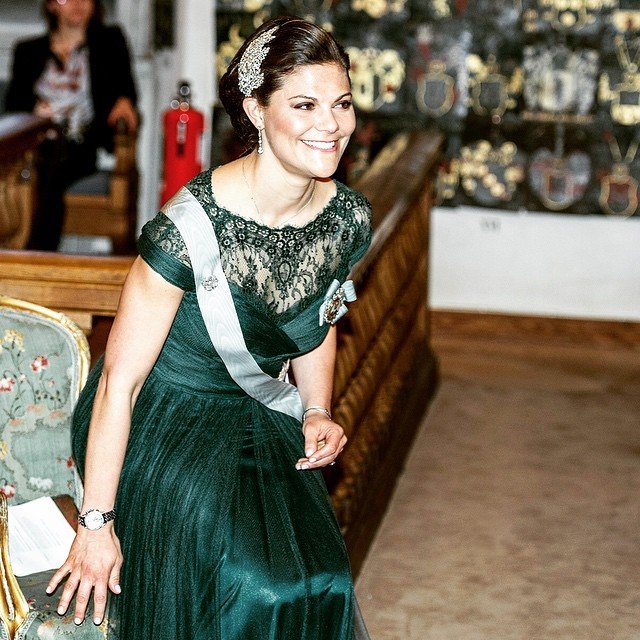Princess Victoria attends on meeting of the Swedish Academy