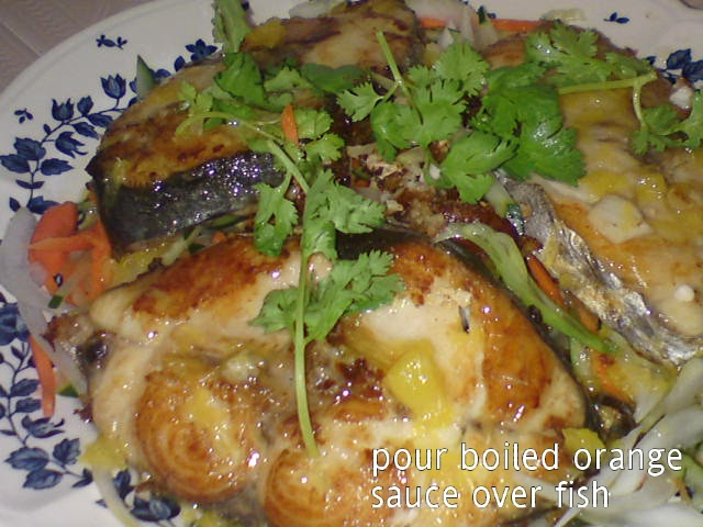 Cooking Pleasure: Fried Fish Slices with Orange Sauce