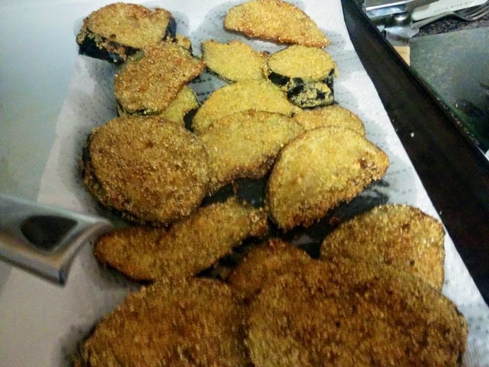 Smoke Salt and Fire: Deep fried eggplant in tahini sauce