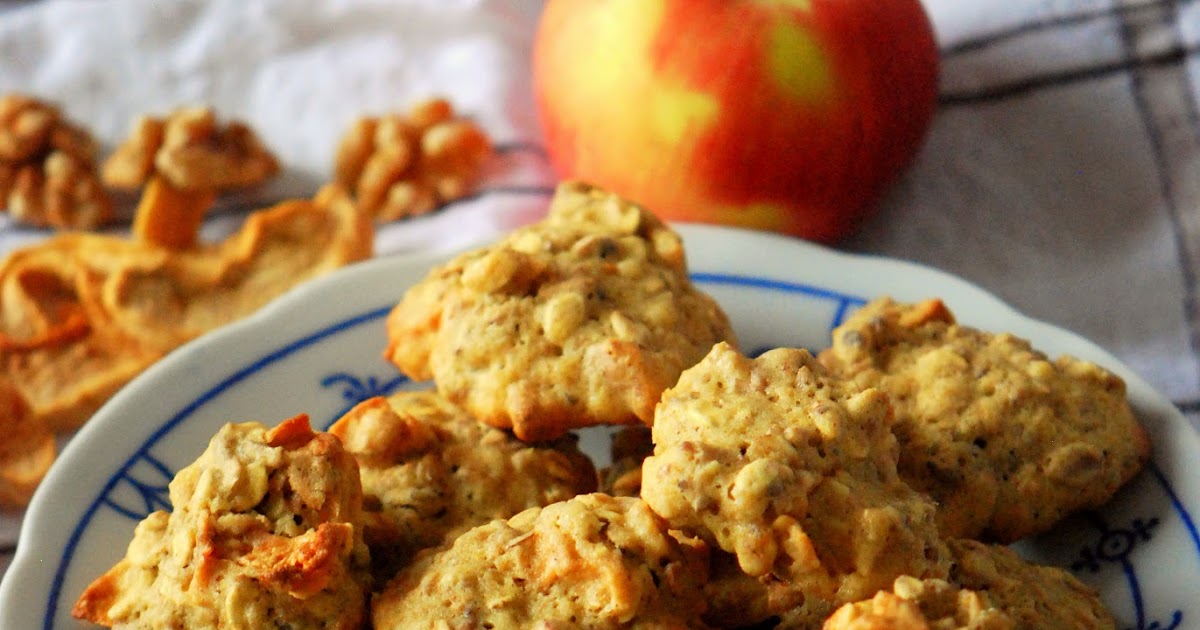 Apfel-Walnuss-Cookies mit Getreideflocken