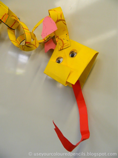 Use Your Coloured Pencils: Paper Chain Chinese Dragons