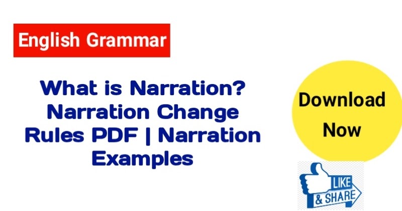 What is Narrations? Narrations Change Rules PDF | Direct and Indirect ...