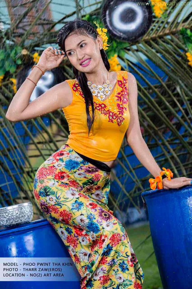 Phoo Pwint Thakhin Yellow Thingyan Fashion Photoshoot