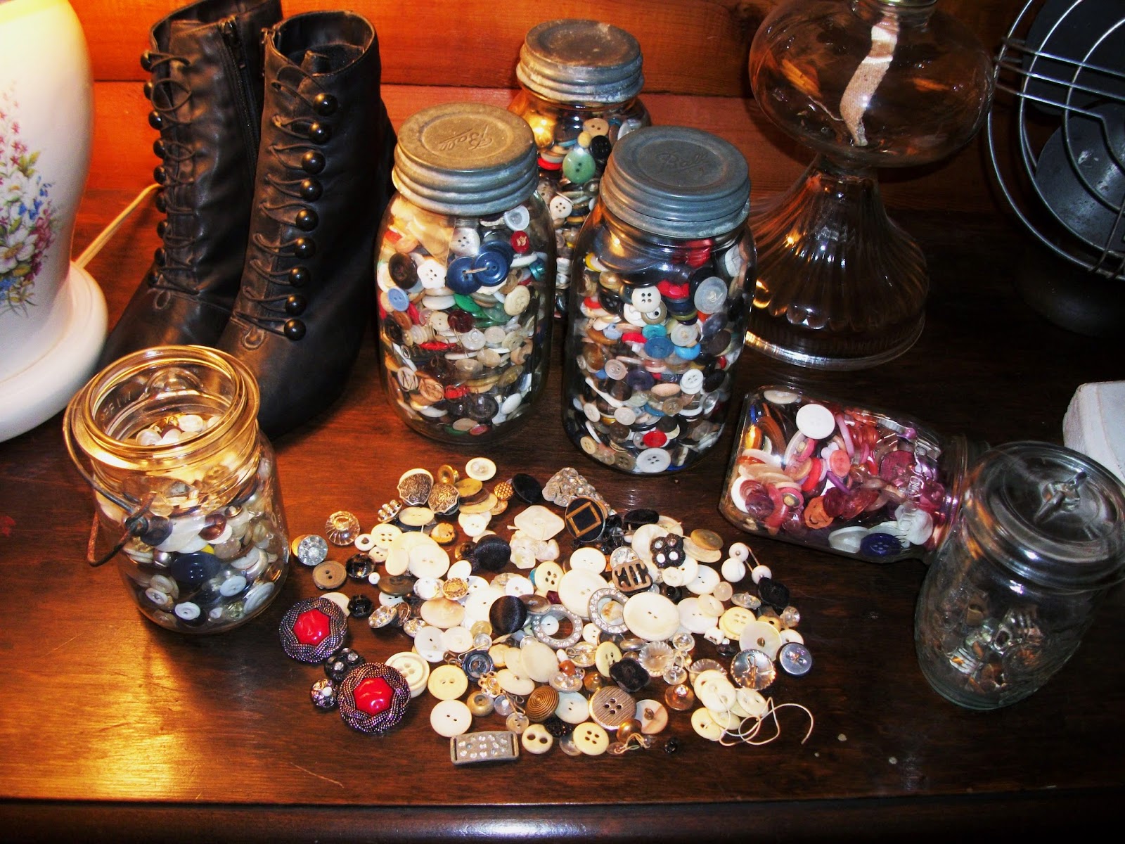 Henny Penny Lane: Buttons and Oil Lamps