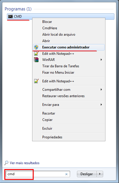 Executando O Prompt De Comando Cmd Como Administrador