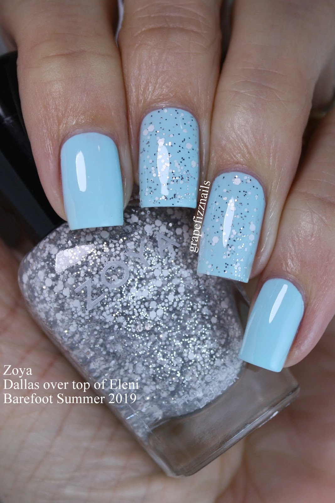 Grape Fizz Nails: Zoya Barefoot Summer 2019