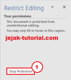 Cara Membuka File Restrict Editing di MS Word - Jejak Tutorial