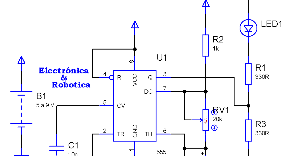 Destellador de LEDs con NE555