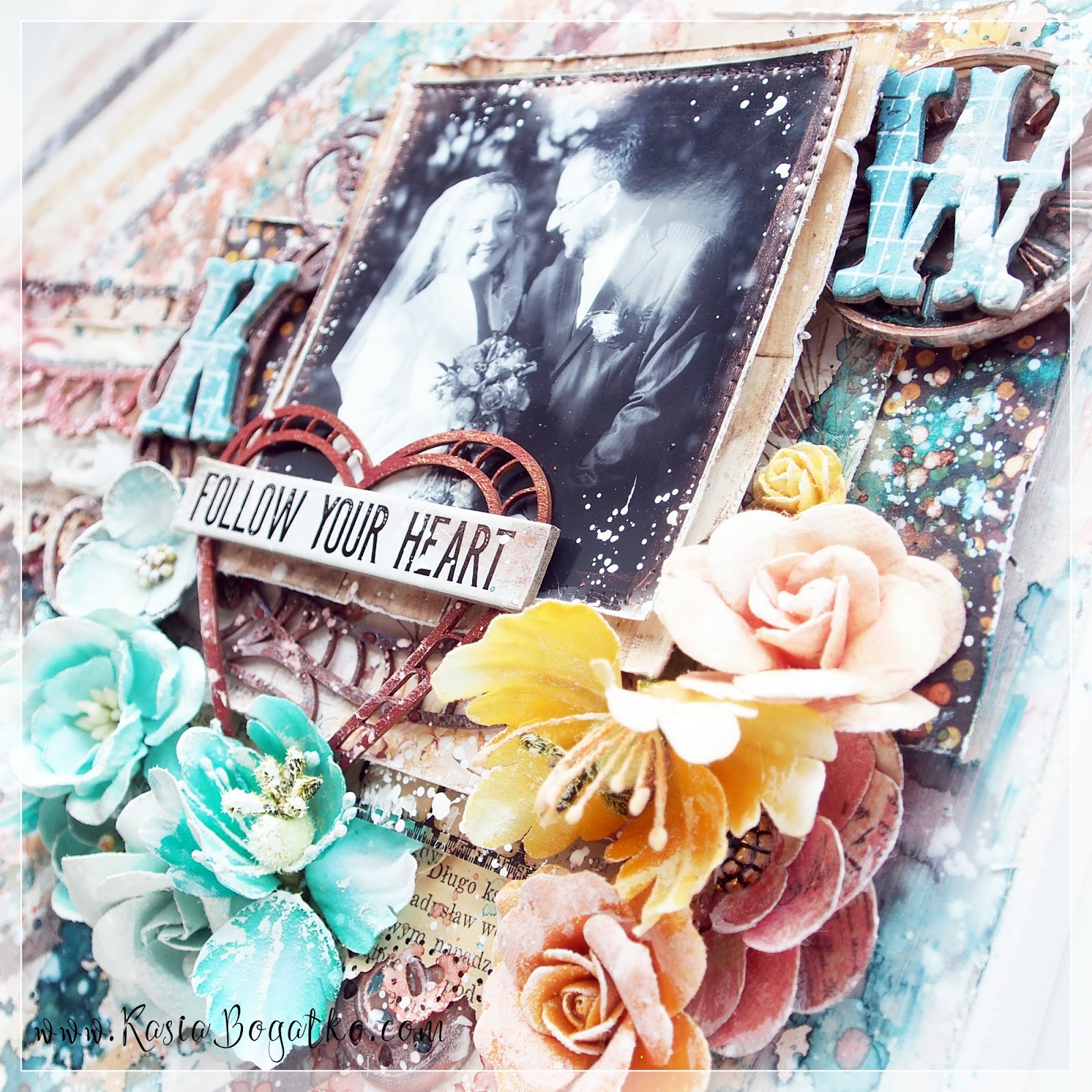 created by Kasia Bogatko: Follow Your Heart - scrapbooking layout with ...