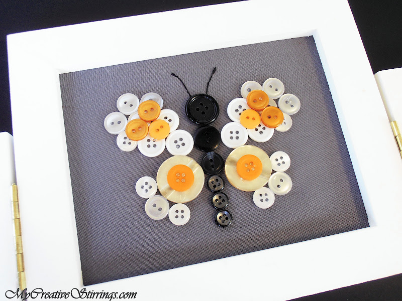 My Creative Stirrings: Butterfly Button Art Piece
