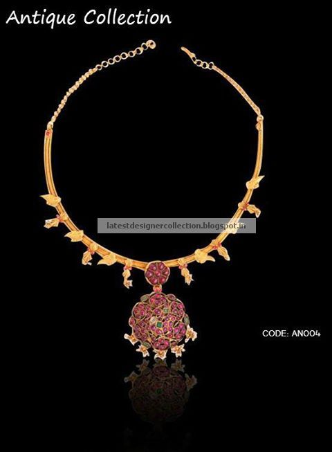 Rakodi with stud pendant, uncut ruby and emerald ~ Latest Indian ...