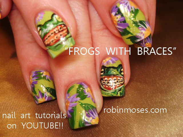 Nail Art by Robin Moses: "bmx nails" "bike nails" "frog nails" "frog ...