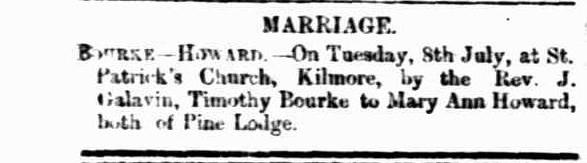 The Bourkes of Burramine and Boosey: Timothy Bourke, son of Patrick ...