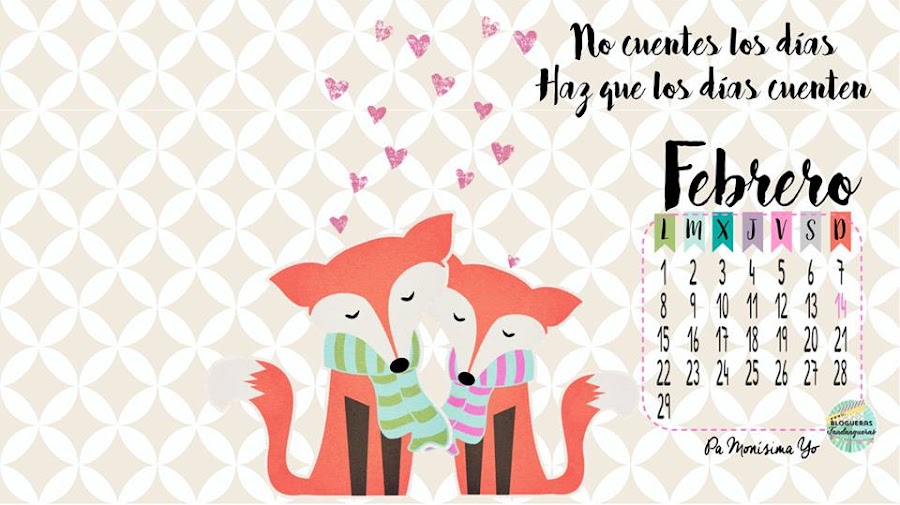 Calendario Febrero 2016 | Manualidades