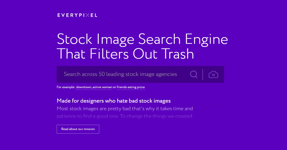 更聰明的免費圖片素材搜尋引擎 Everypixel 用 AI 排除俗氣照片