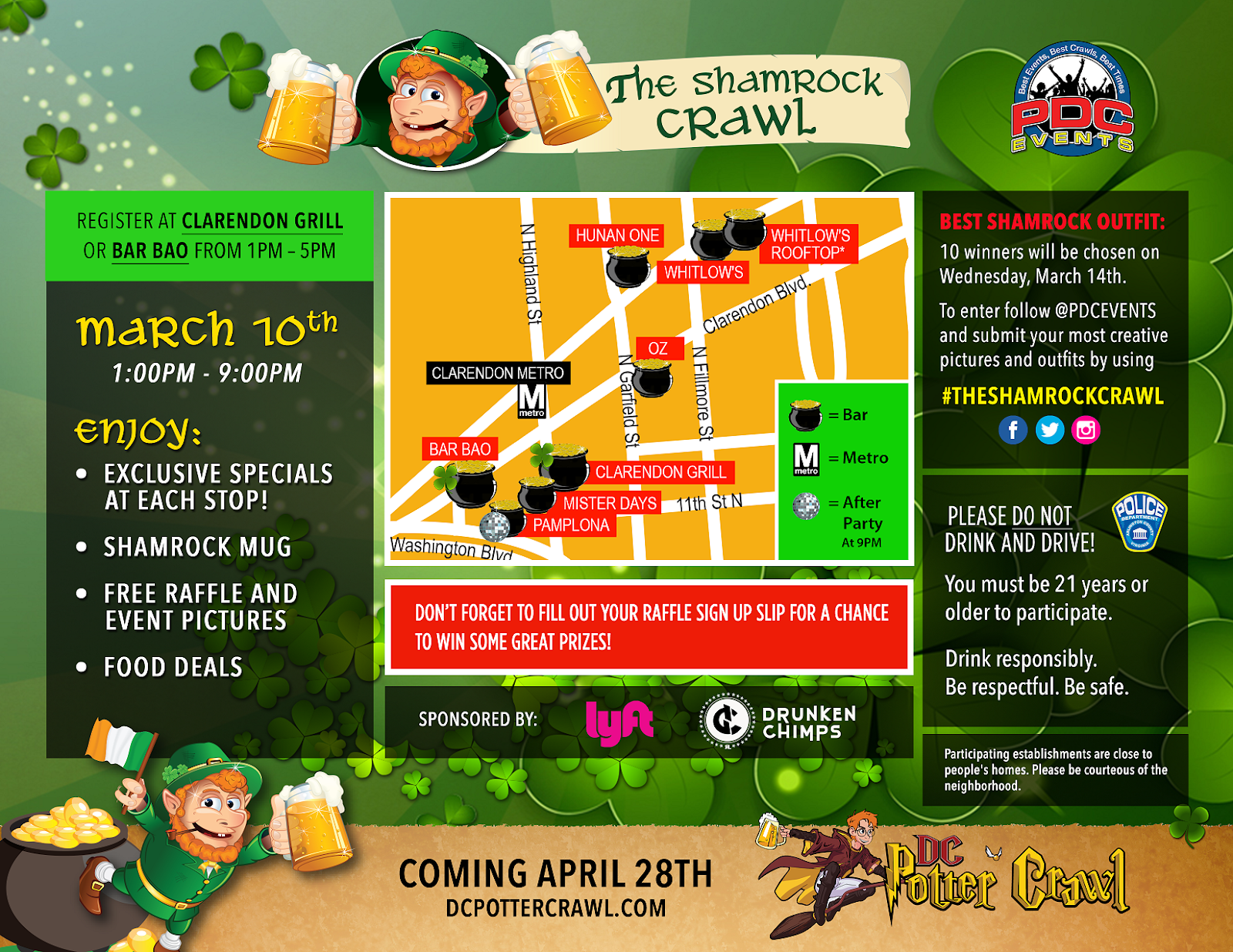 Clarendon Nights: Shamrock Bar Crawl