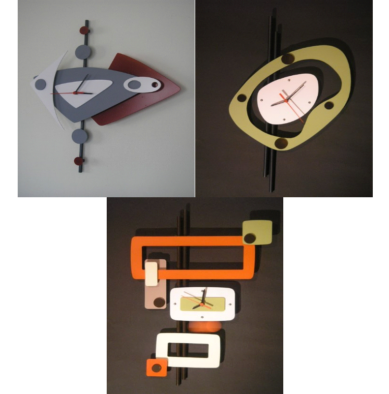 MANITAS CREATIVAS Y ALGO MAS: Madera -Carton -Ideas de relojes abstractos