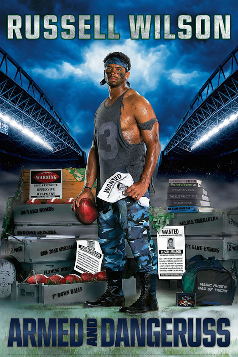 Super Punch: Russel Wilson "Armed & Dangeruss" poster