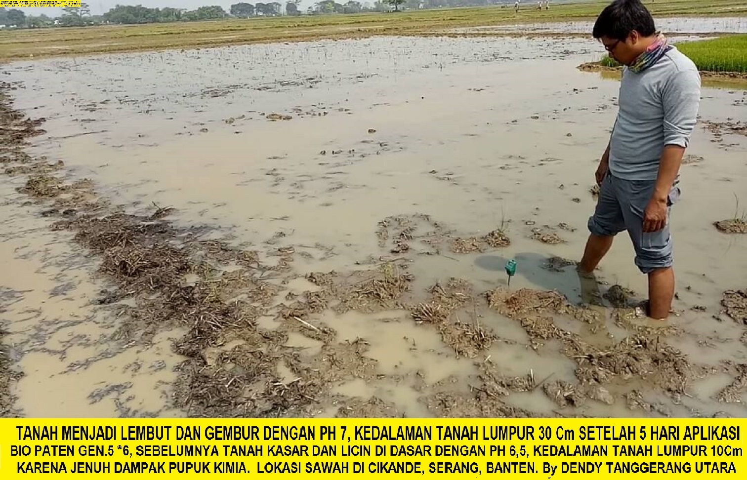 Tanah menjadi Gembur dan Lembut Setelah 5 Hari Aplikasi Bio PaTen Gen.5 *6