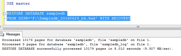 Ashok Kumar Sql Development And Dba Adminstrations Techi Blog Restore Database With Tail Log