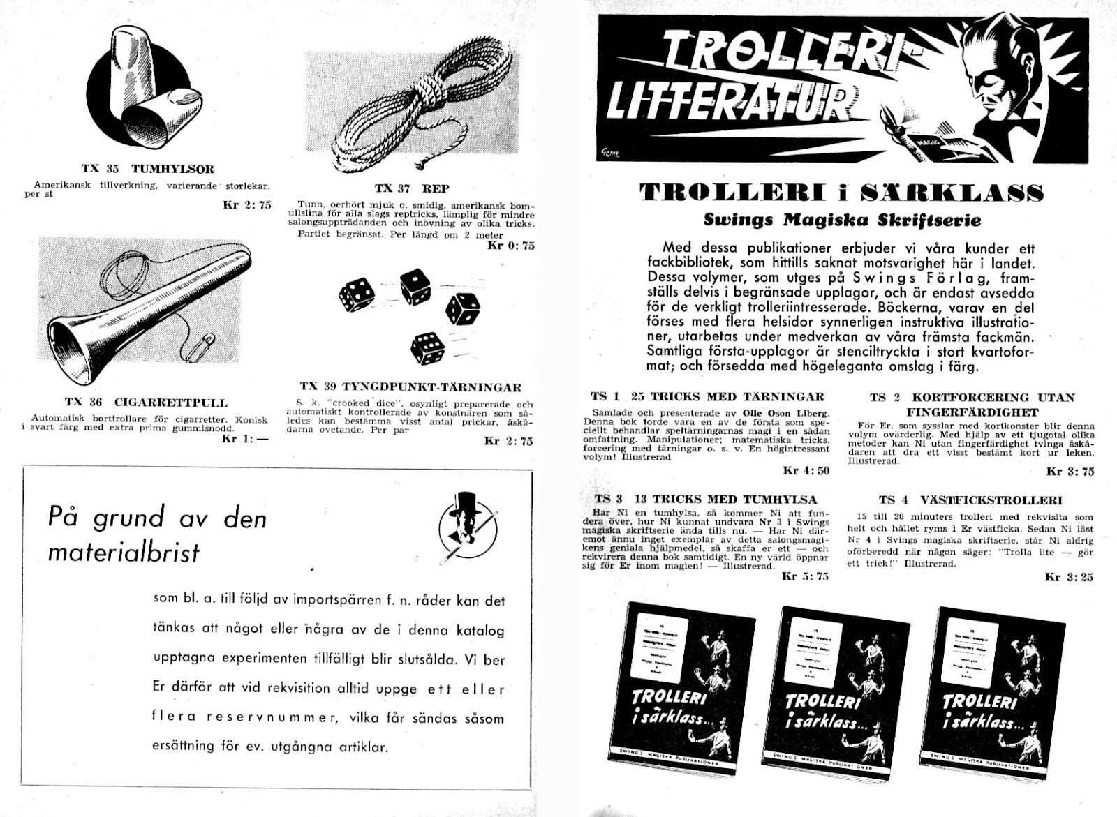 and everything else too: Trolleri (Magic) Katalog '47 PART TWO