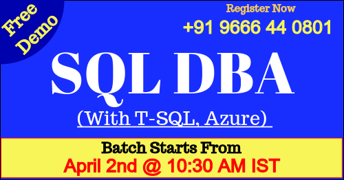 SQL DBA Online Trainings at SQL School Training Institute