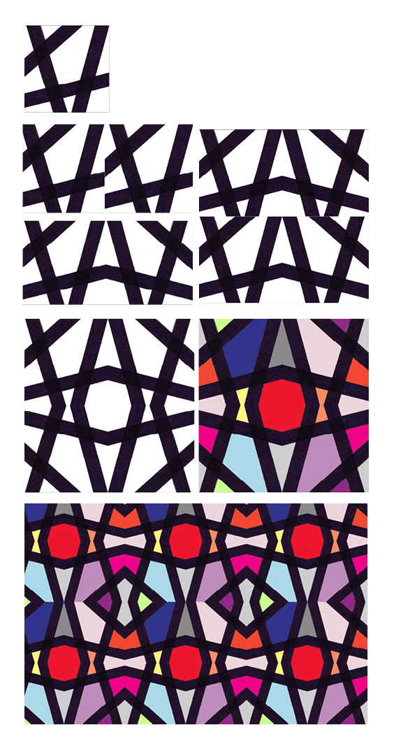 make it digital textiles: Easy pattern Tape-Art