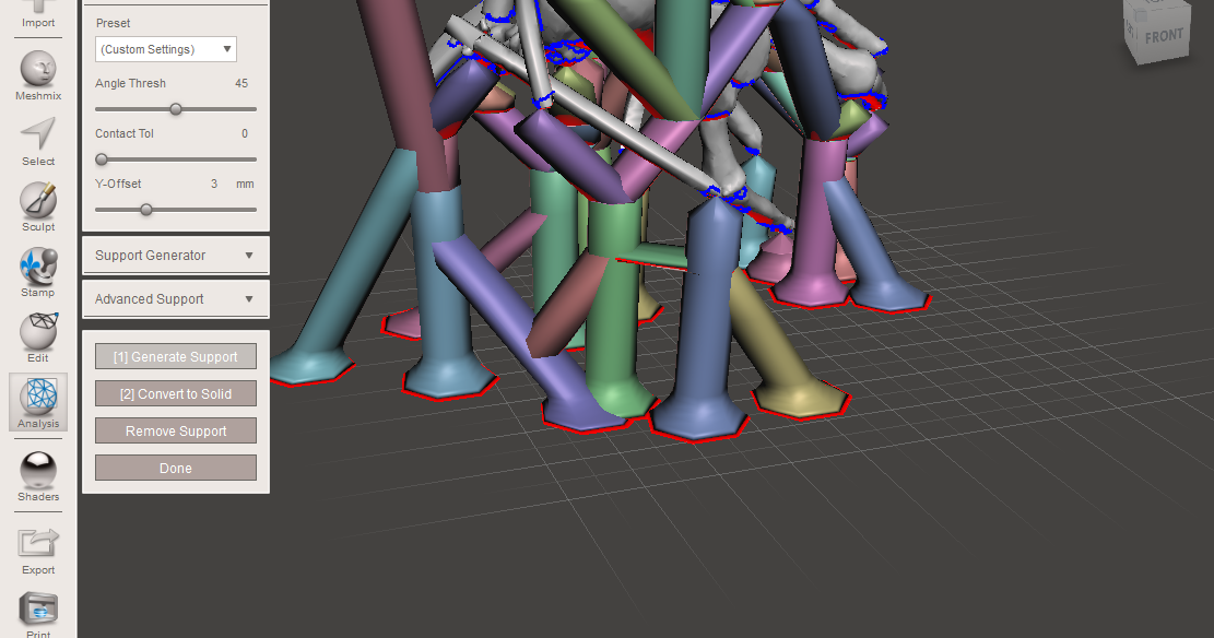 Strong Tree Supports for Printing Minis