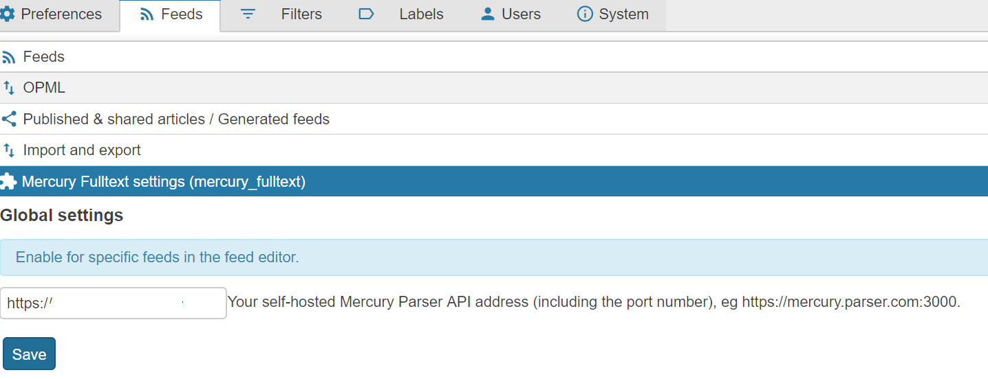 通过Docker安装Tiny RSS，mercury全文插件及mercury-parser-api；申请泛域名证书，安装nginx并配置ssl
