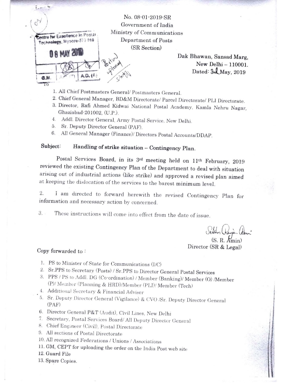 Handling of Strike Situation - Contingency Plan