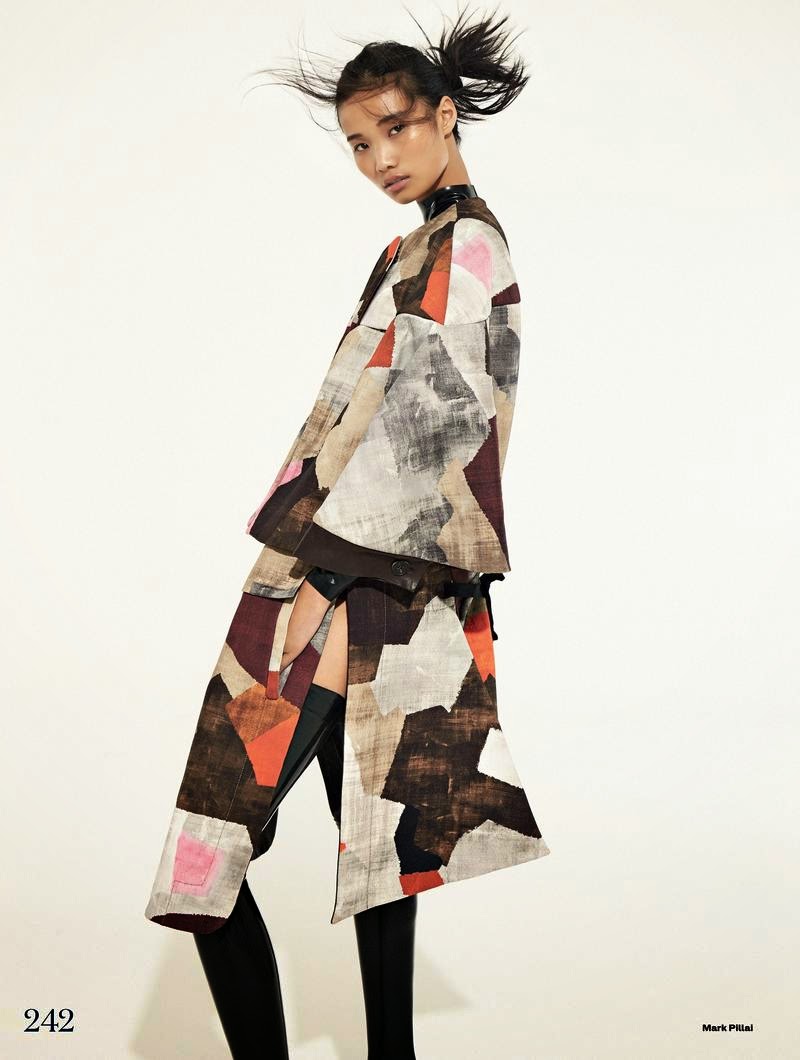 ASIAN MODELS BLOG: EDITORIAL: Leaf Zhang in Elle UK, November 2014